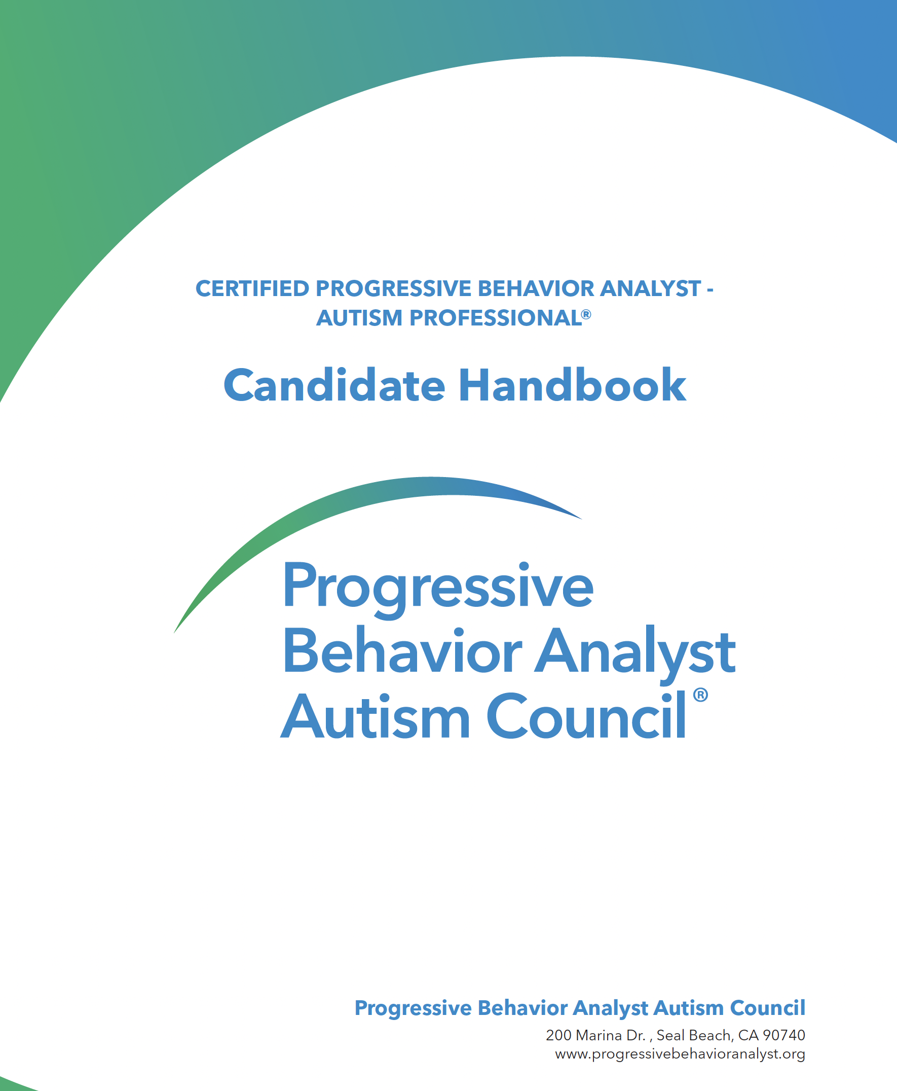 Candidate Handbook - Progressive Behavior Analyst®