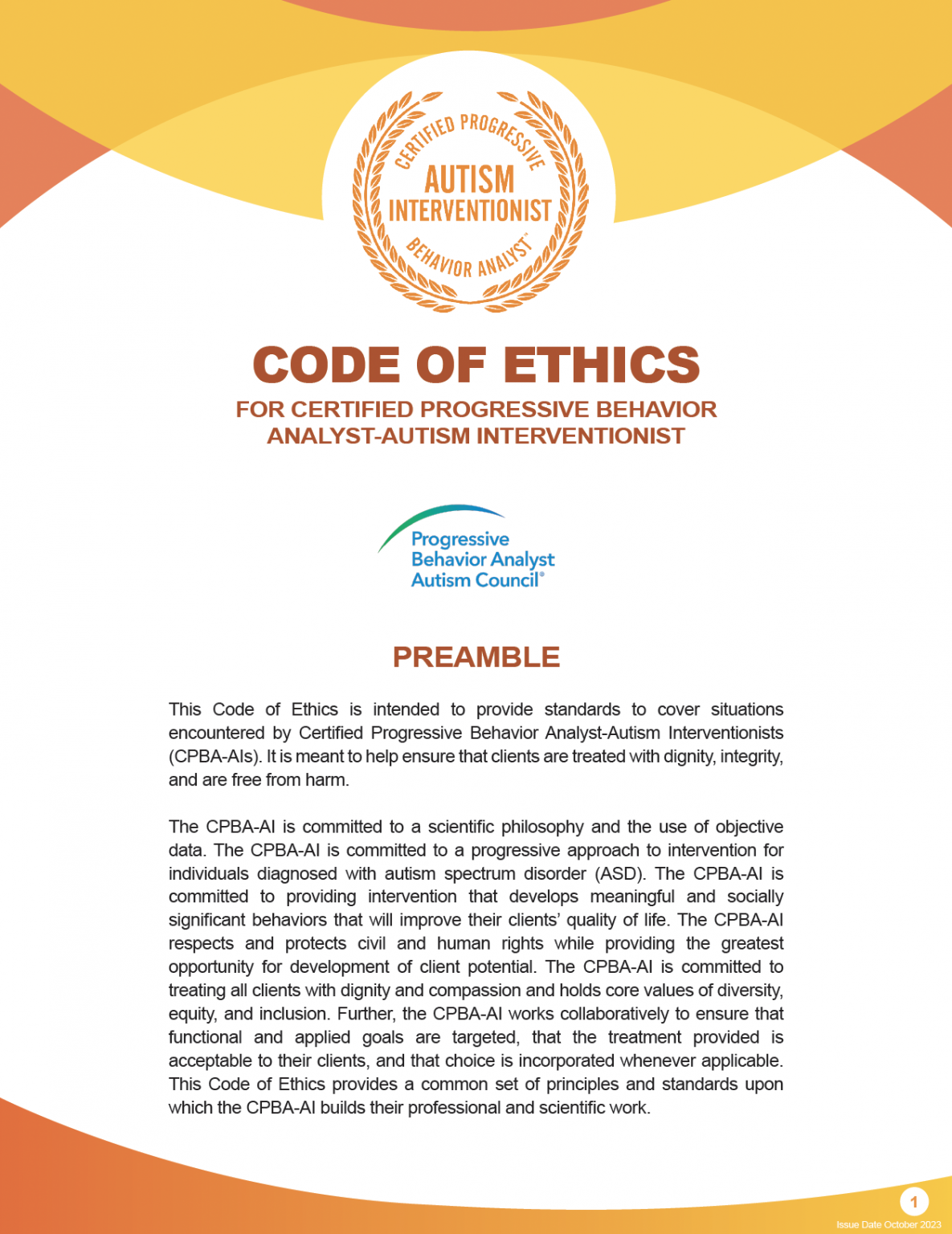 CPBA-AI Ethics Code - Progressive Behavior Analyst®
