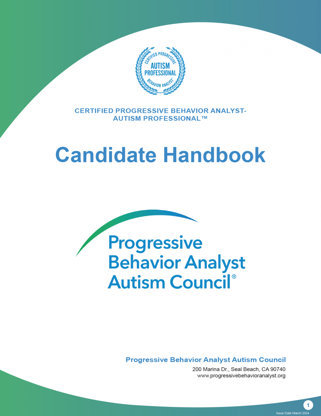 Candidate Handbook - Progressive Behavior Analyst®